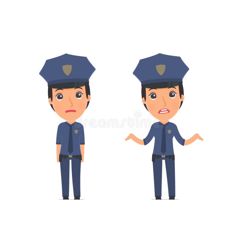 Confused Character Constabulary in Ignorance and Does Not Know Stock ...