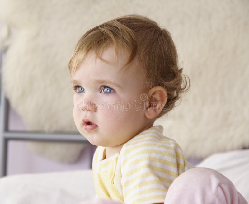 Confused child stock image. Image of blond, face, expression - 3245247