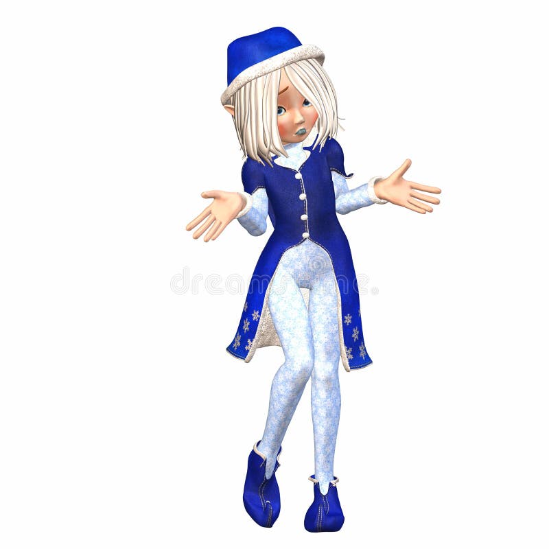 Confused Christmas Elf stock illustration. Illustration of ears - 11043518