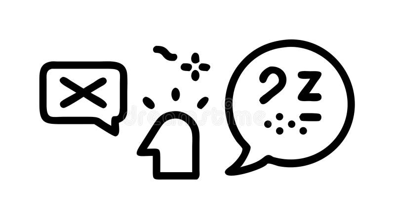 Confused Communication and Unsent Messages Icon, Vector Design ...