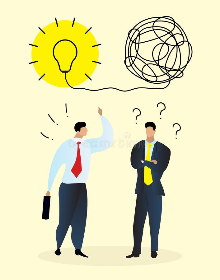 Confused Complicated Way As Chaos or Problem Concept Illustration Stock ...