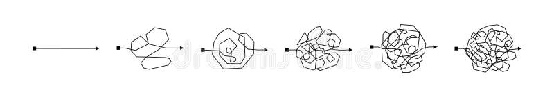 Confused Complicated Way As Chaos or Problem Concept Illustration Stock ...