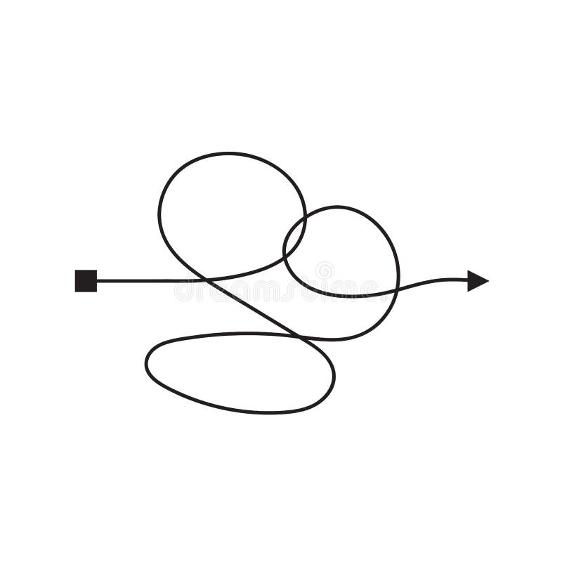 Confused Complicated Way As Chaos or Problem Concept Illustration Stock ...