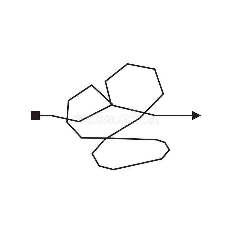 Confused Complicated Way As Chaos or Problem Concept Illustration Stock ...