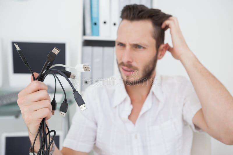 Confused Boy with a Computer Stock Image - Image of childhood, person ...