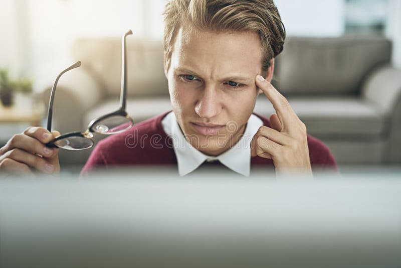 Dont Stop until You Find a Solution. a Young Man Suffering from Stress ...