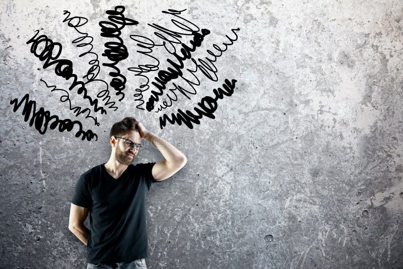 Confused Concept. Businessman with Question Mark Replacing His Head ...