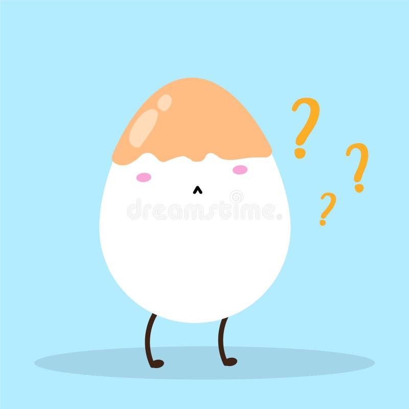 Confused Cracked Egg Characters Vector Design Stock Illustration ...