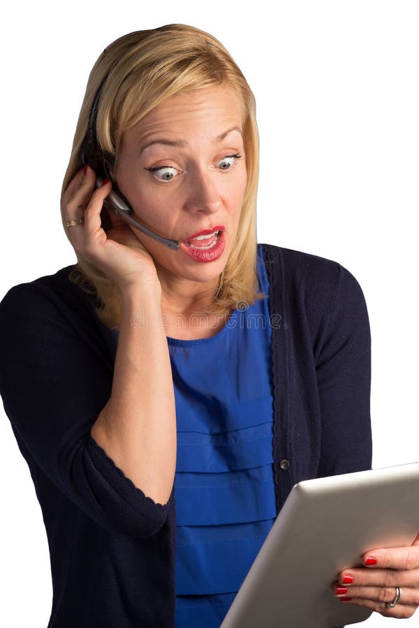 Customer Service Rep Frustrated on Phone Stock Photo - Image of hands ...
