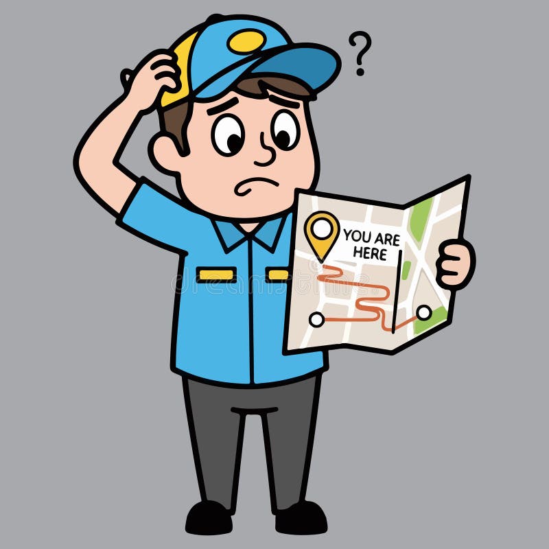 Confused Man Looking Map Stock Illustrations – 67 Confused Man Looking ...