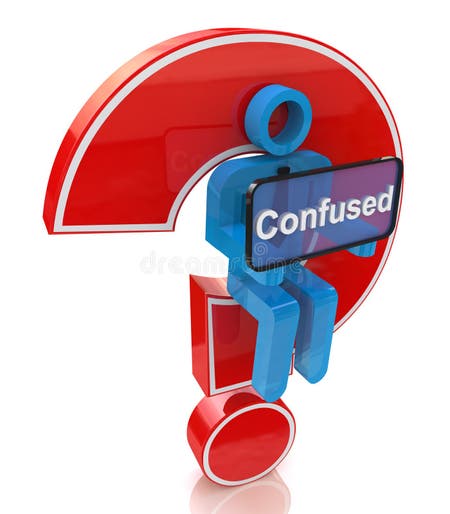 Confused stock illustration. Illustration of figure, concept - 39843895