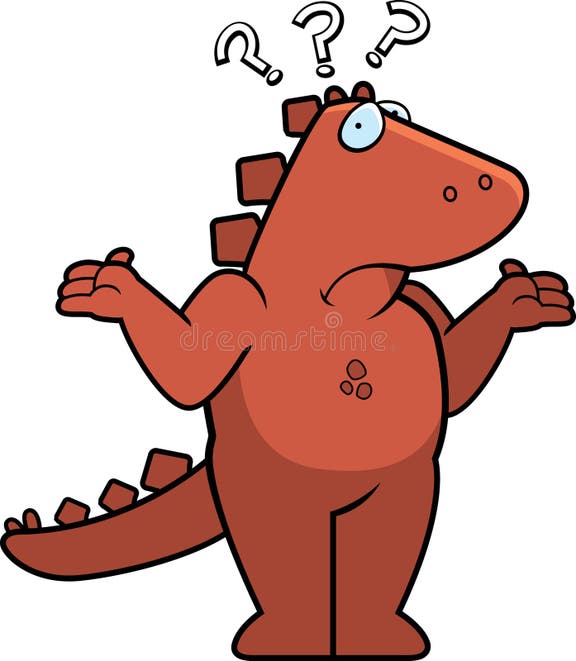 Confused Dinosaur stock vector. Illustration of reptile - 10122144