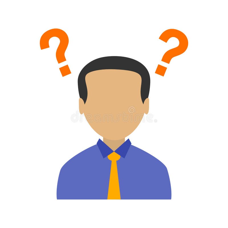 Confused stock vector. Illustration of challenge, confusion - 79834214