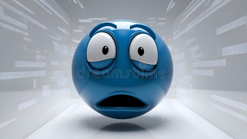 Confused Emoticon White Background Stock Illustration - Illustration of ...