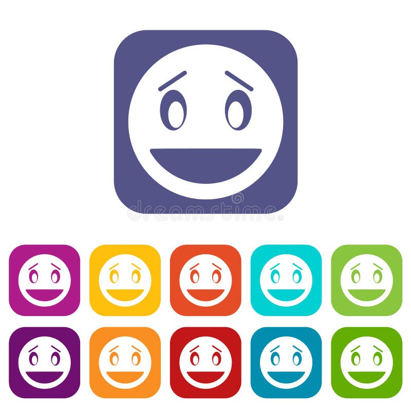 Confused emoticons set stock vector. Illustration of icon - 96294597