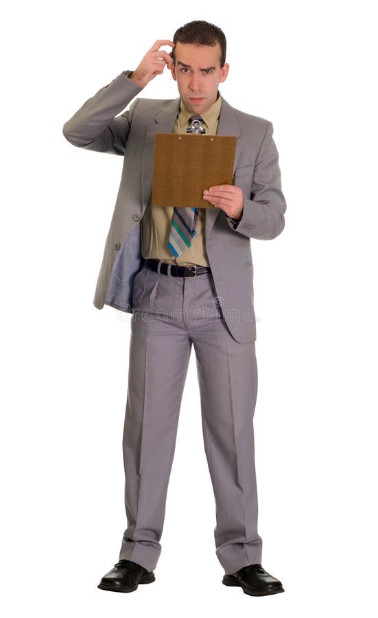 Confused Employee stock image. Image of professional, checklist - 7377297