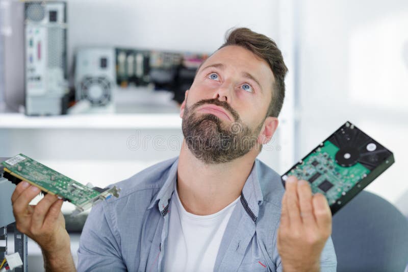 Confused Engineer Working in Office Stock Photo - Image of engineering ...