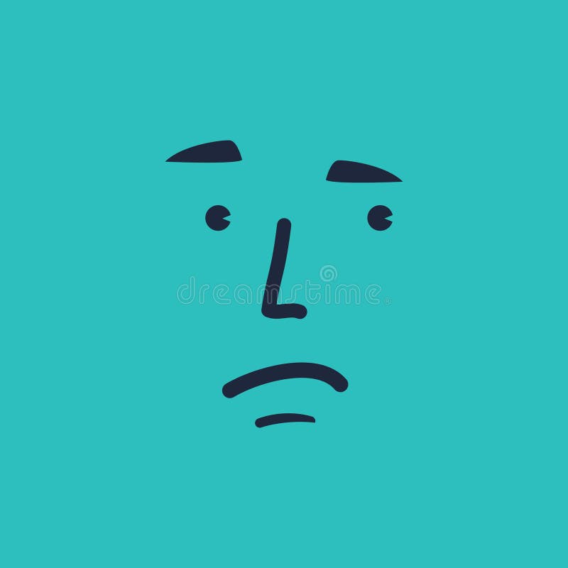 Confused Face Emoticon. Vector Illustration Decorative Design Stock ...