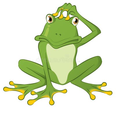 Confused Frog stock illustration. Illustration of small - 16178085