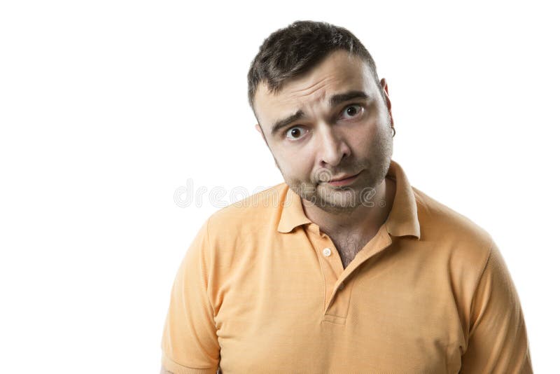Confused Guy stock image. Image of bold, dude, large - 41128469