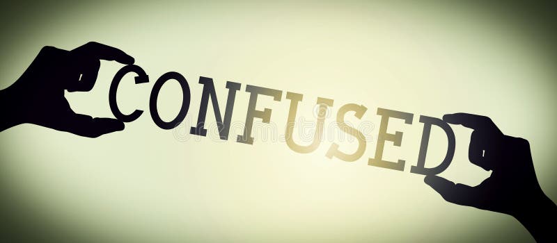 Confused Word Letter Background Disoriented Lost Stock Illustration ...