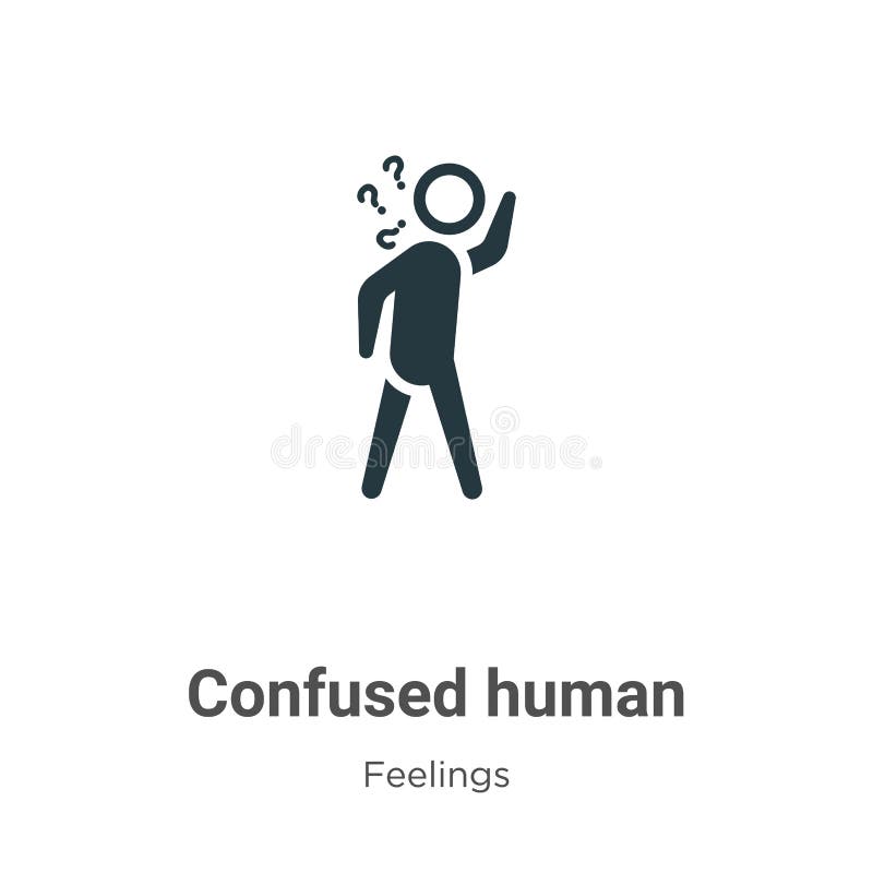 Confused Human Icon. Trendy Modern Flat Linear Vector Confused H Stock ...