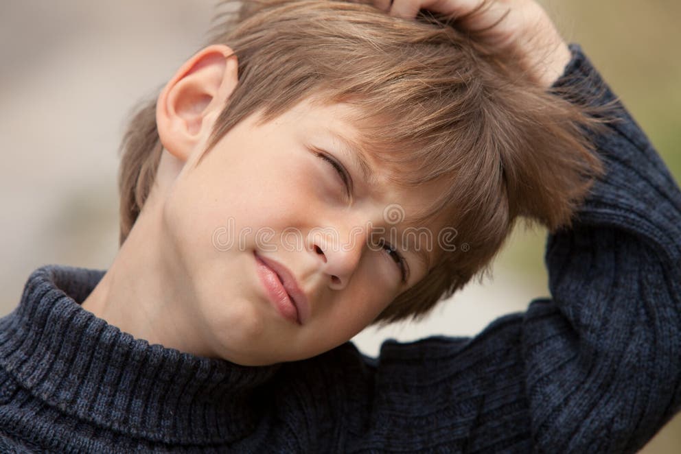 Portrait of Confused Little Boy Stock Photo - Image of child, portrait ...