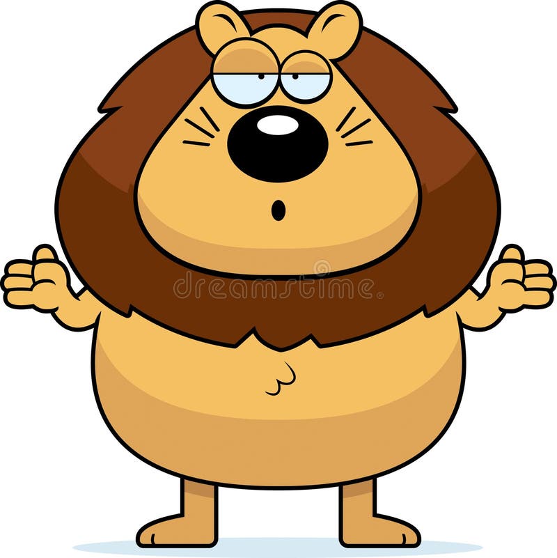 Confused Lion stock vector. Illustration of cartoon, mane - 15715407