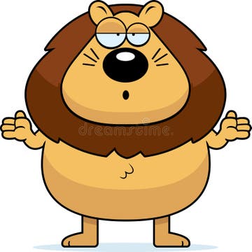 Confused Lion stock vector. Illustration of cartoon, mane - 15715407