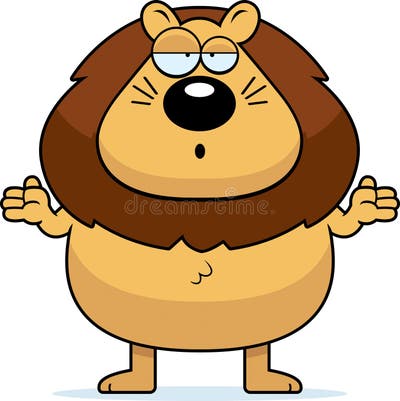 Confused Lion stock vector. Illustration of cartoon, mane - 15715407