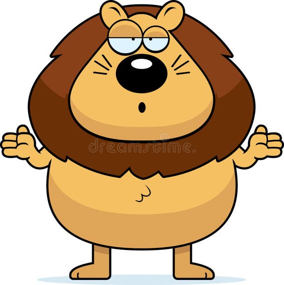 Confused Lion stock vector. Illustration of cartoon, mane - 15715407