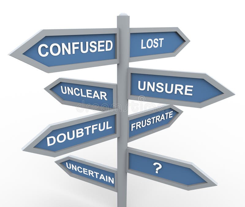 3d Man And Question Words Signpost Stock Illustration - Illustration of ...