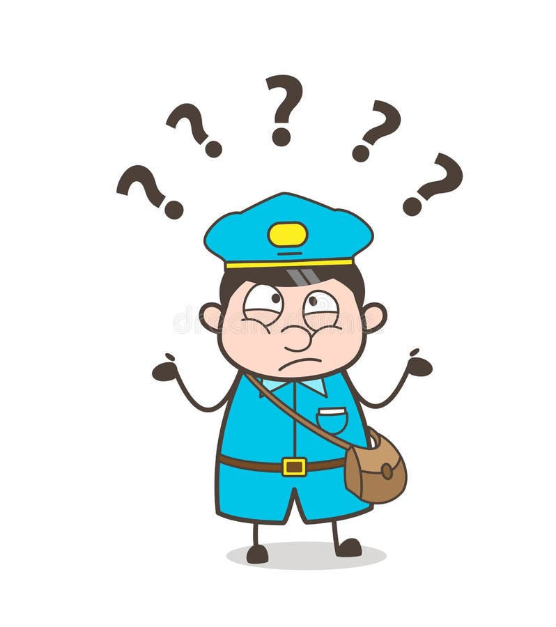 Confused Mailman Character Face Expression Stock Illustration ...