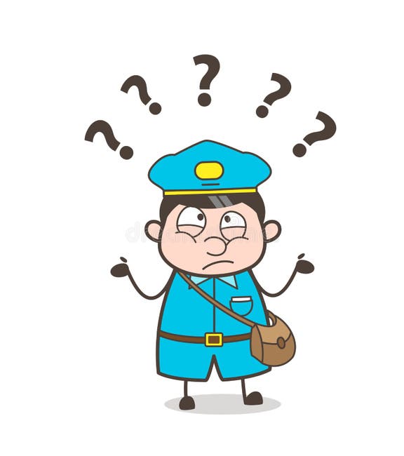 Confused Mailman Character Face Expression Stock Illustration ...