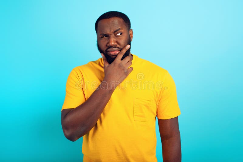 Confused Man Has Some Doubt about Something. Concept of Options ...