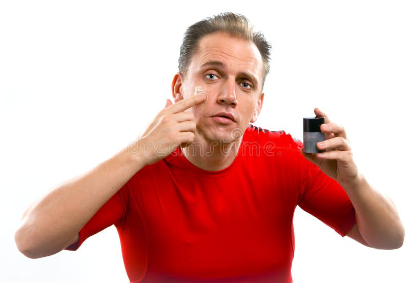 The Confused Man before a Mirror Stock Photo - Image of background ...