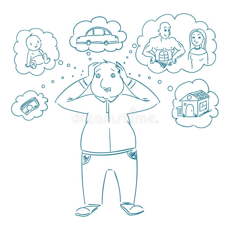 Doodle Stick Figure Confused Cartoon Vector Stock Vector - Illustration ...