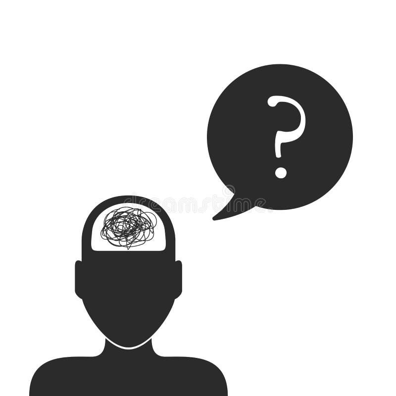 Confused Man in the Search for a Solution To the Problem. Tangled ...