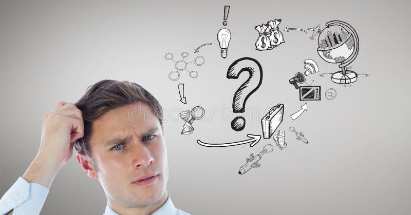 Confused Graphic Designer Sitting in Office Stock Photo - Image of ...