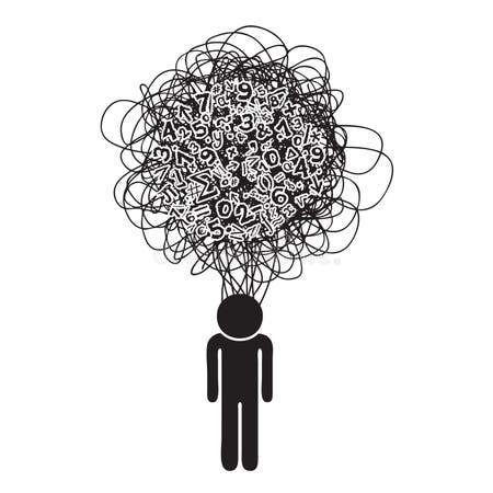 Confused Math Symbols and Numbers Stock Vector - Illustration of work ...