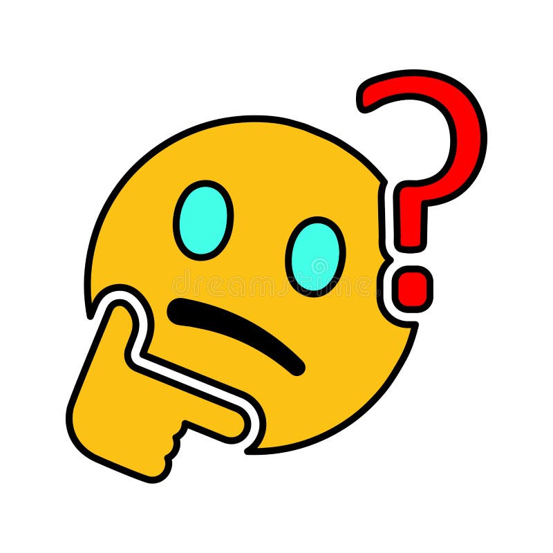 Confused, Maybe Icon. Black Vector Graphics Stock Illustration ...