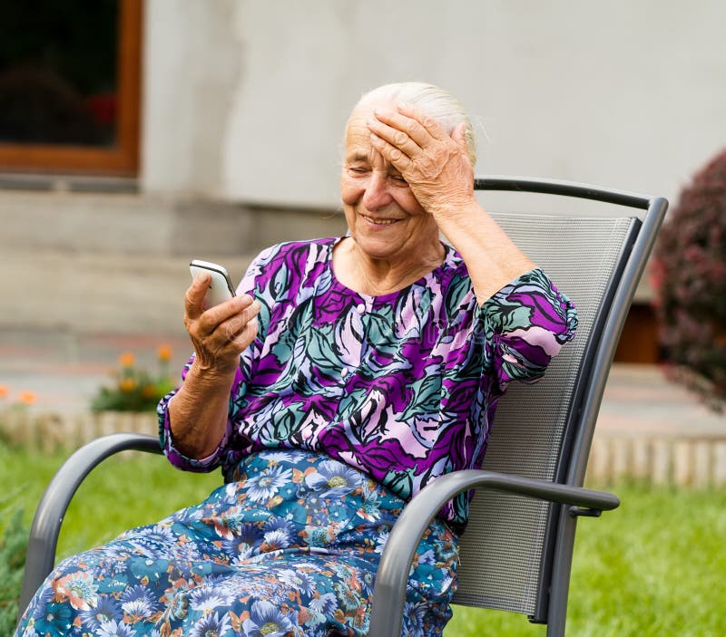 Confused by Modern Technology Stock Photo - Image of grandmother, funny ...