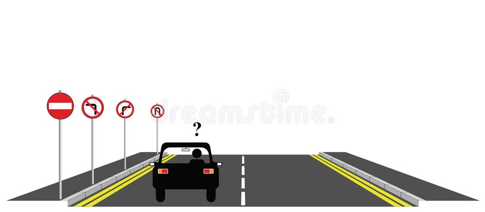 Confused motorist stock vector. Illustration of driver - 12340890