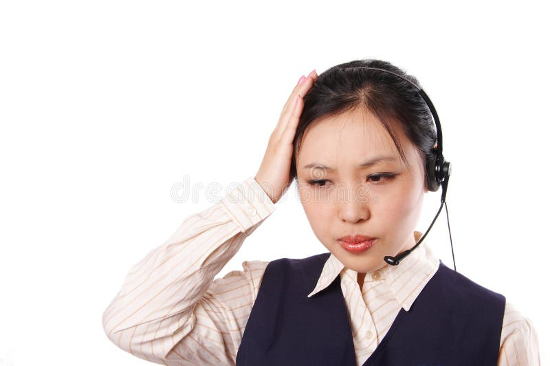 Call center operator stock photo. Image of call, smile - 1489164