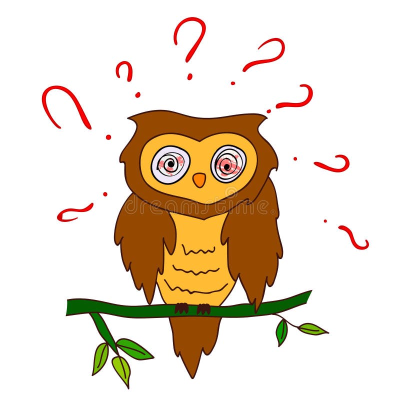 Confused with questions stock illustration. Illustration of question ...