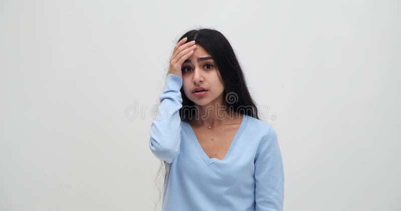 Confused Woman Thinking for a Solution To Her Problem Stock Footage ...