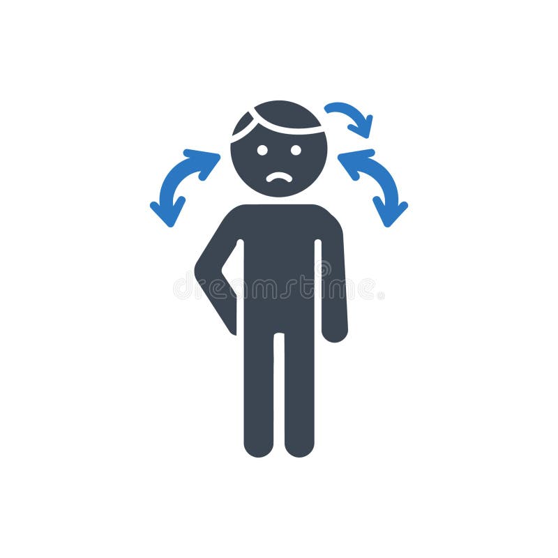 Confused Person with Arrows Icon Stock Vector - Illustration of ...