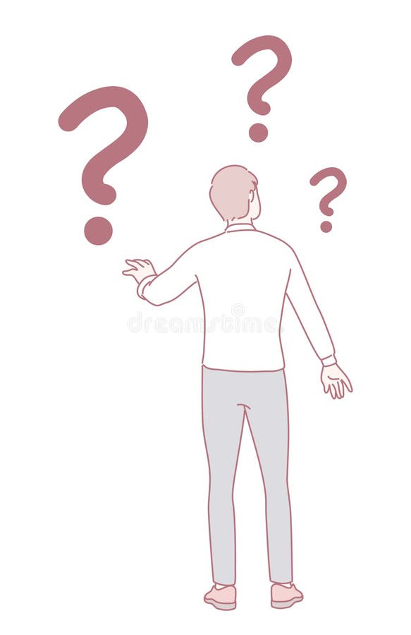 A Confused Person is Surrounded by Floating Question Marks, Symbolizing ...