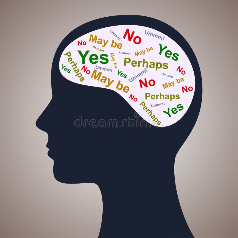 Chalk Head with Emotion Post it Notes Stock Illustration - Illustration ...