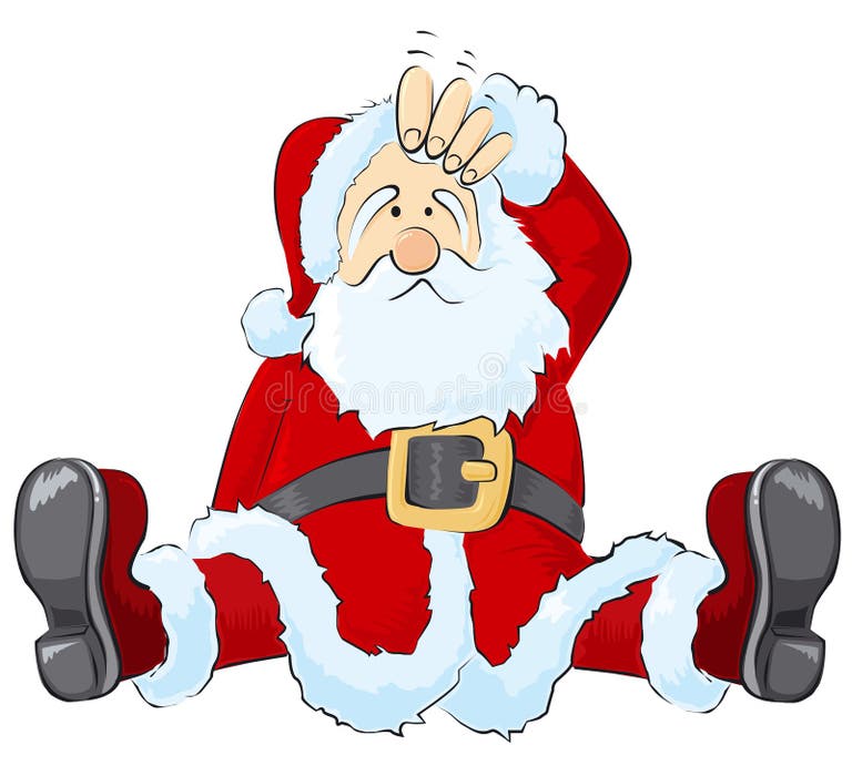 Santa Thinking Stock Illustrations – 940 Santa Thinking Stock ...